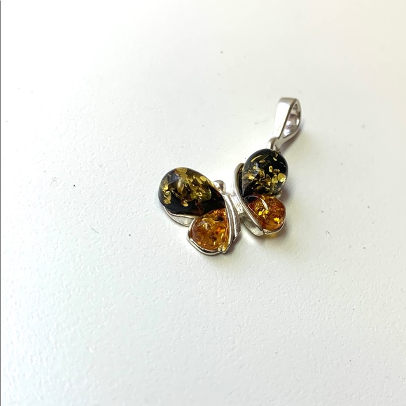Jewelry | Tri Color Baltic Amber Beautiful Butterfly Pendant | Poshmark
